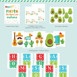 Holy Guacamole Fiesta Printable | Mix Match A La Carte | Avocado Cactus ...