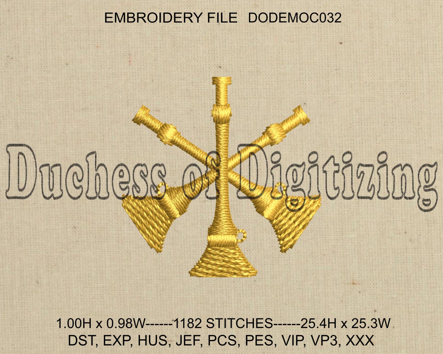 Assistant Chief Embroidery Design, Assistant Chief Embroidery File ...