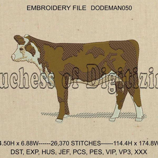Cow Pes Embroidery Design - Etsy