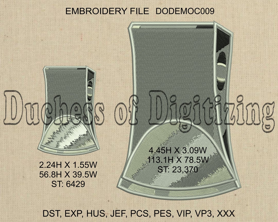 Axe Head Embroidery Design, Axe Head Embroidery File, DODEMOC009 - Etsy