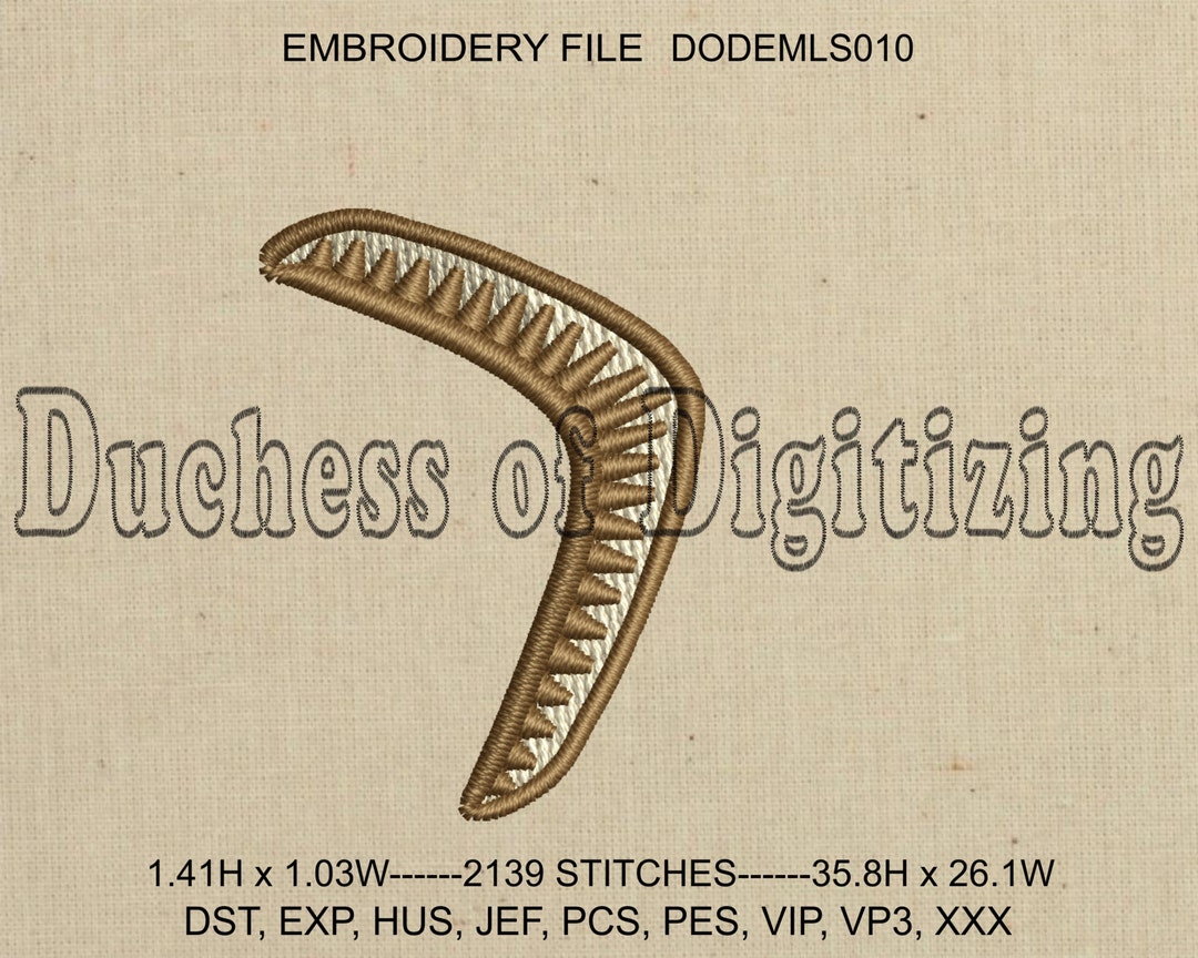 Tiny Boomerang Embroidery Design, Tiny Boomerang Embroidery File ...