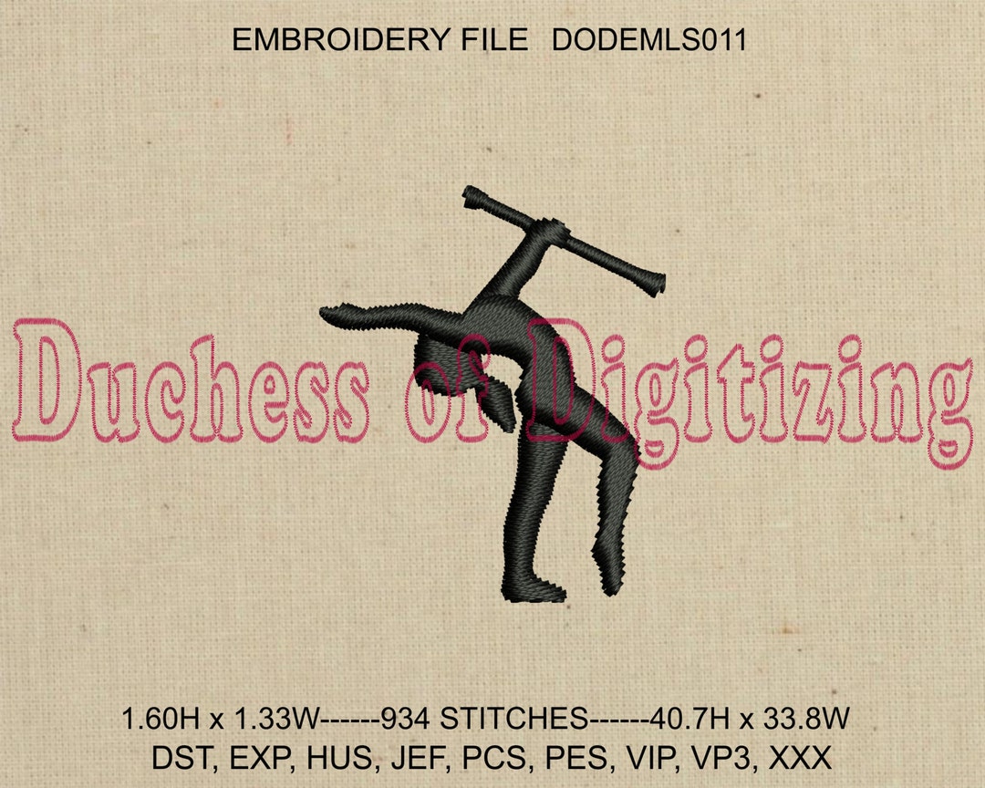 Baton Twirler Embroidery Design, Baton Twirler Embroidery File, Tiny ...