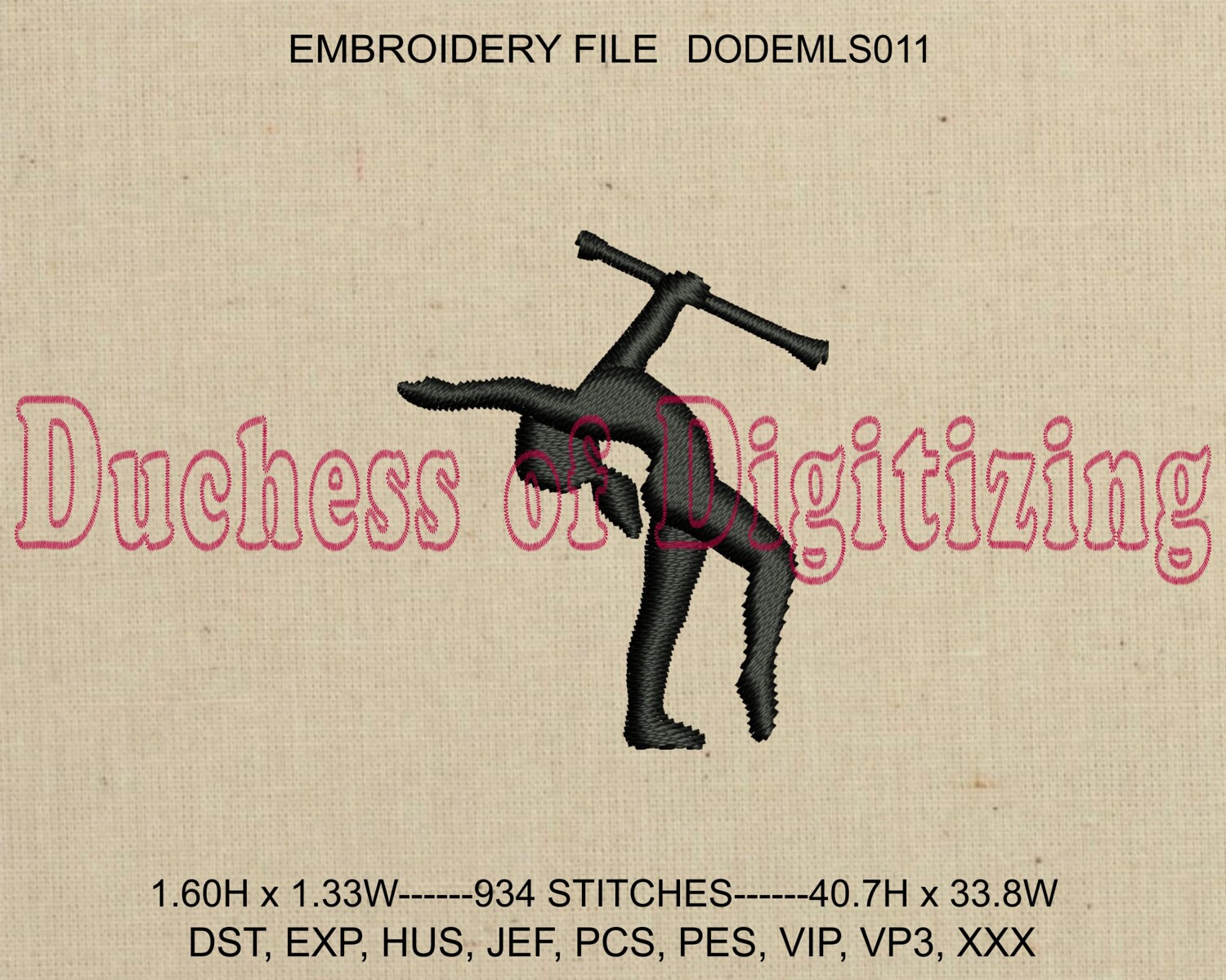 Baton Twirler Embroidery Design Baton Twirler Embroidery - Etsy