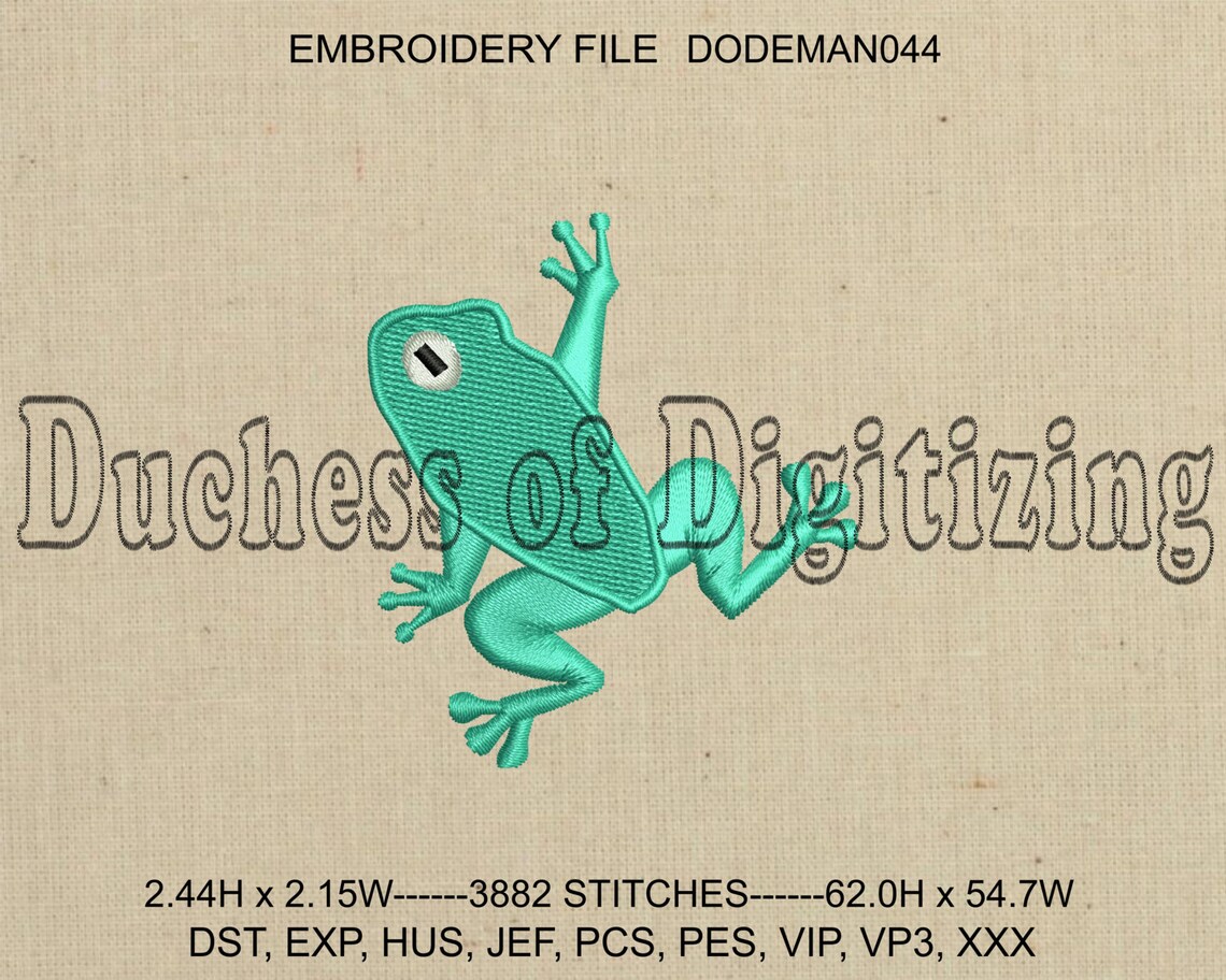 Tree Frog Embroidery Design, Frog Embroidery Design, Tree Frog ...
