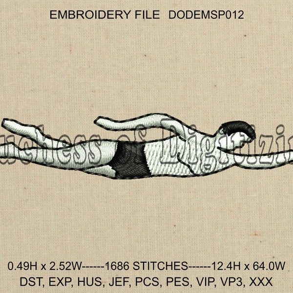 Swim Embroidery - Etsy