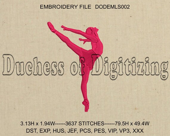 Ballet Embroidery Design Ballerina Embroidery Design Dance | Etsy