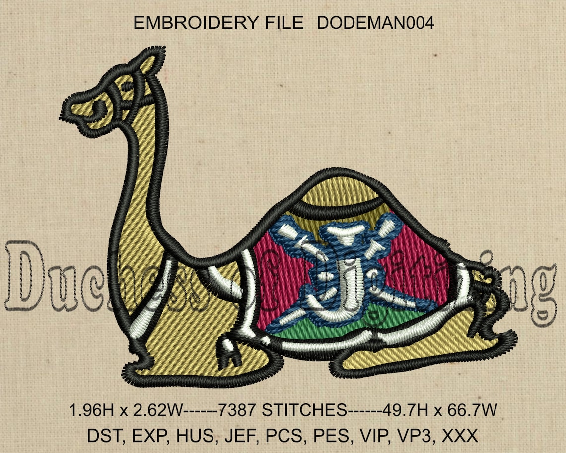 Camel Embroidery Design Camel Embroidery File DODEMAN004 - Etsy