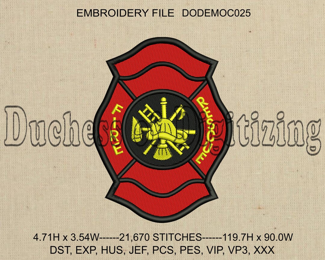 Maltese Cross Embroidery Design, Maltese Cross Embroidery File, Fire ...