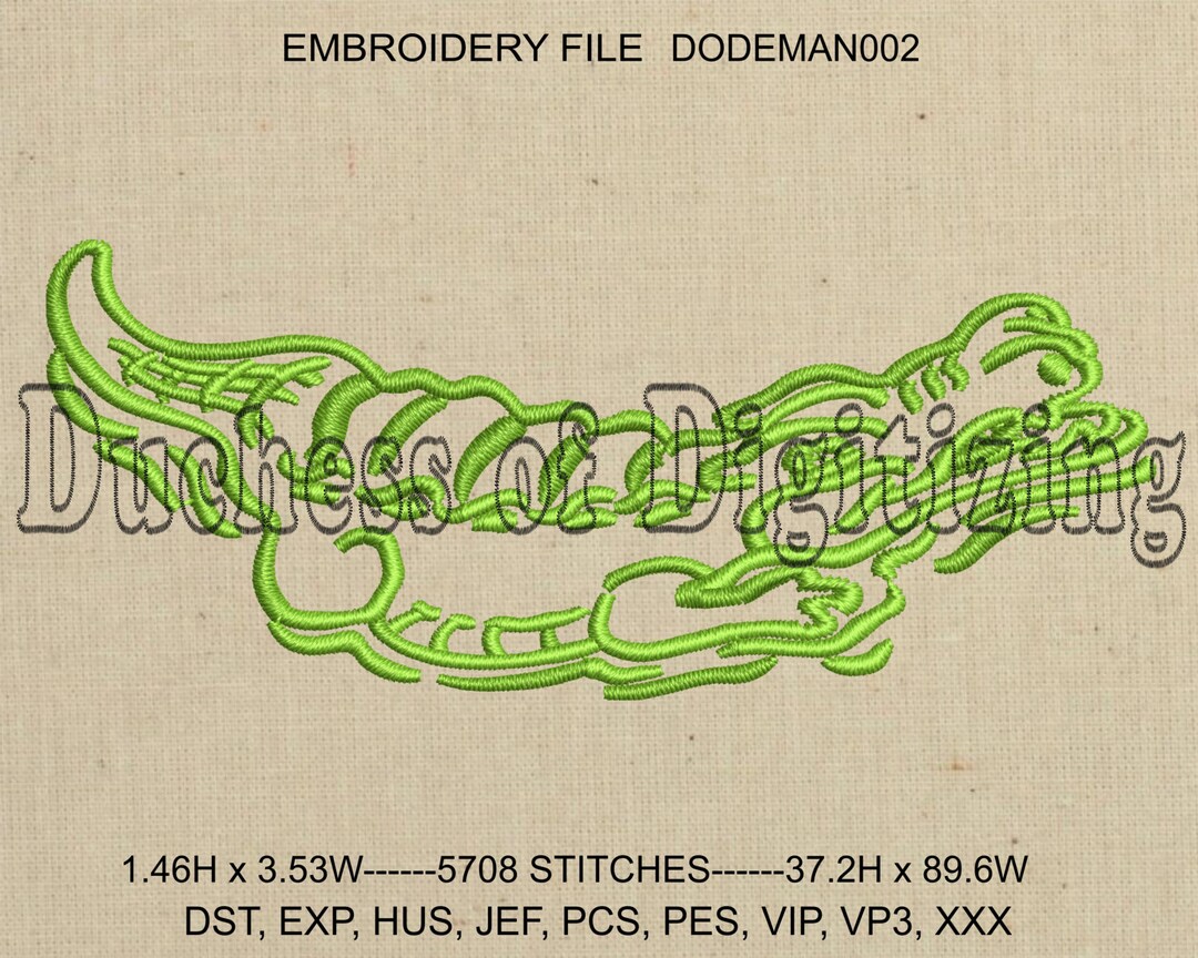 Alligator Embroidery Design, Alligator Embroidery File, DODEMAN002 - Etsy