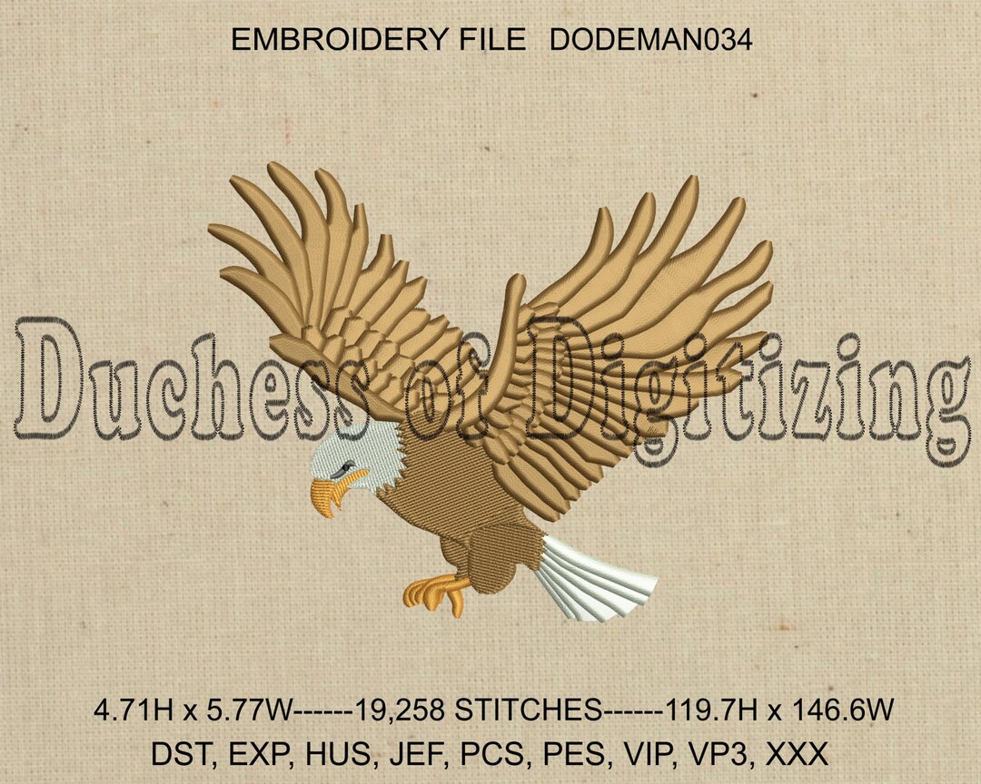 Large Eagle Embroidery Design, Eagle Embroidery Design, Eagle ...