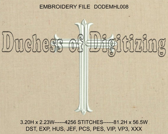 Cross Embroidery Design Cross Embroidery File Religious | Etsy