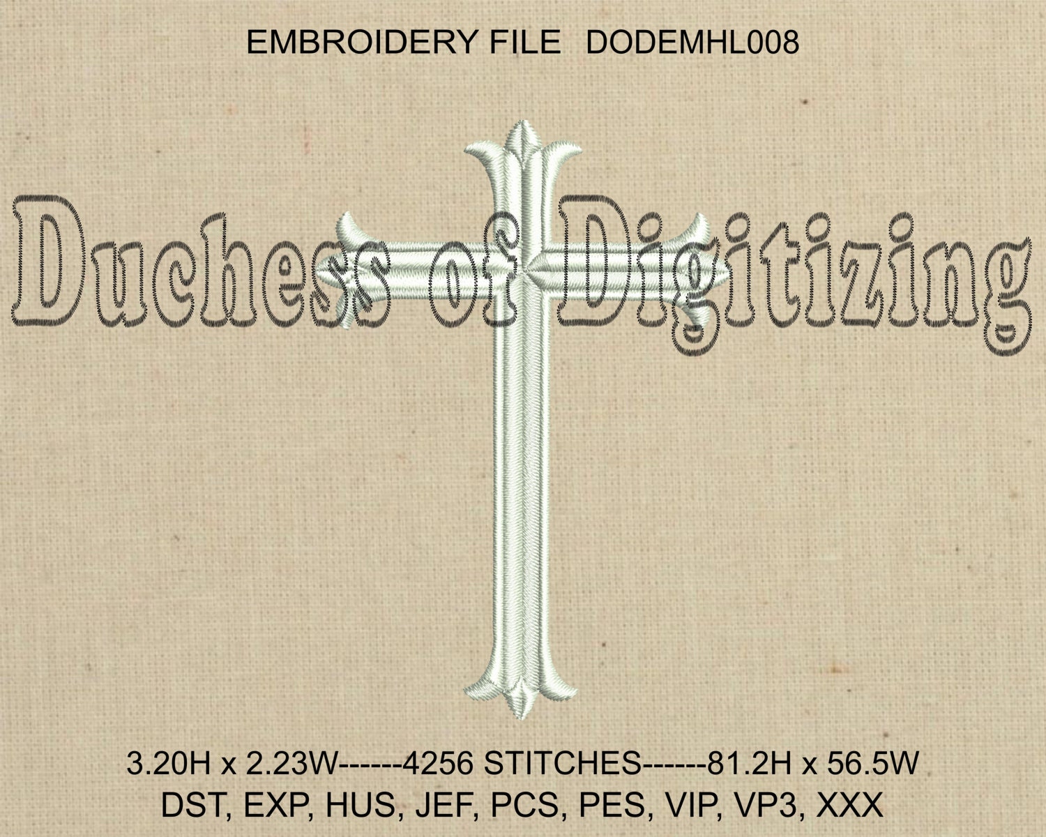 Cross Embroidery Design Cross Embroidery File Religious | Etsy