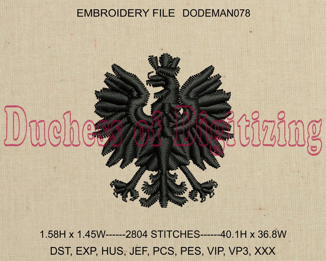 Griffin Embroidery Design, Bird Embroidery Design, Griffin Embroidery ...