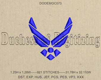 Air Force Embroidery Design, Air Force Embroidery File, Military ...