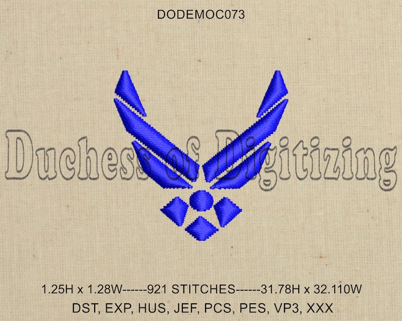 Air Force Embroidery Design, Air Force Embroidery File, Military ...