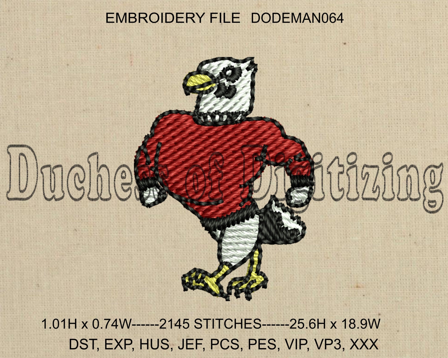 Tiny Falcon Mascot Embroidery Design Falcon Embroidery | Etsy