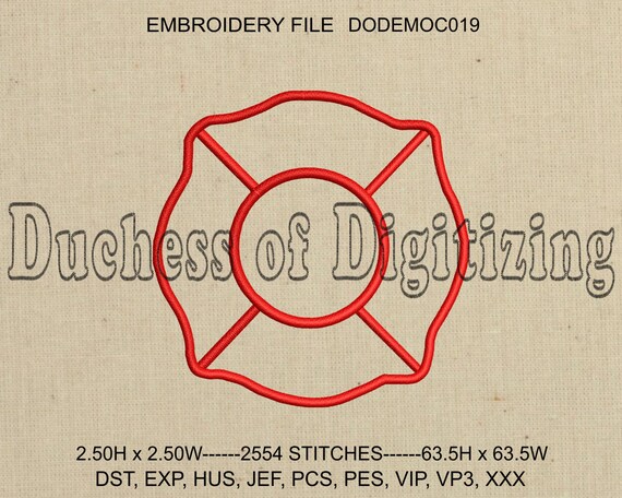 Maltese Cross Embroidery Design Maltese Cross Embroidery | Etsy