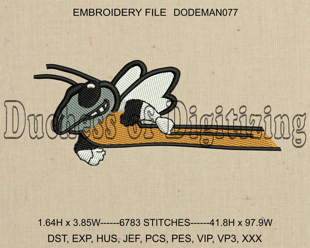 Hornet Mascot Embroidery Design, Hornet Embroidery Design, Hornet ...