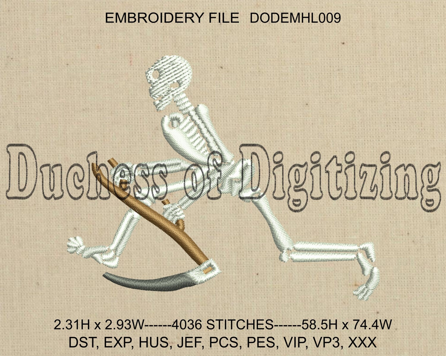 Skeleton Embroidery Design Skeleton Embroidery File | Etsy