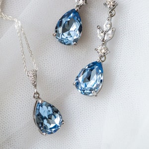 Light Blue Sapphire Bridal Jewellery Set | Wedding Jewellery | Drop ...