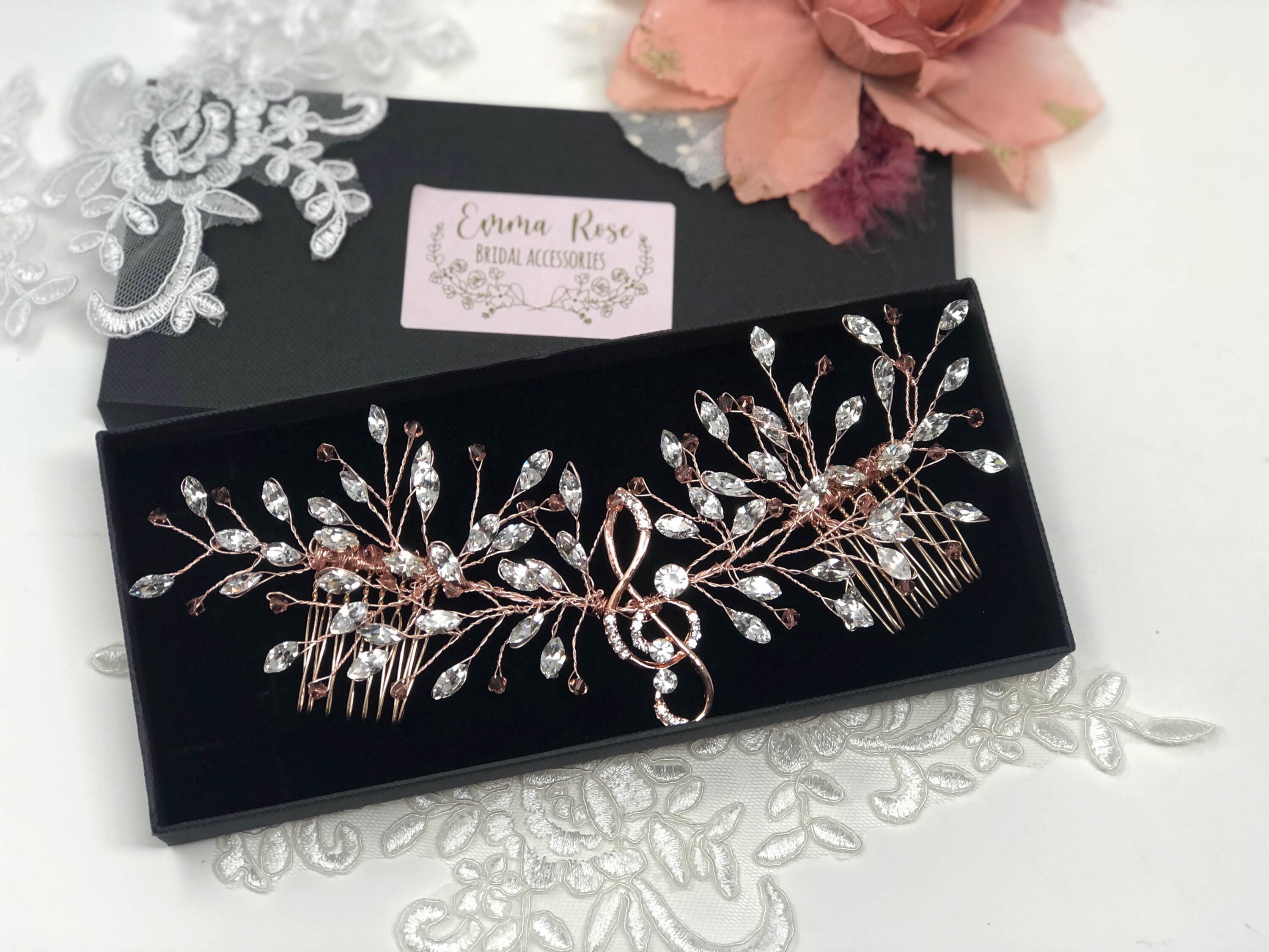 Musical Note Hair Piece Musical Note Comb Vine Rose Gold or - Etsy UK