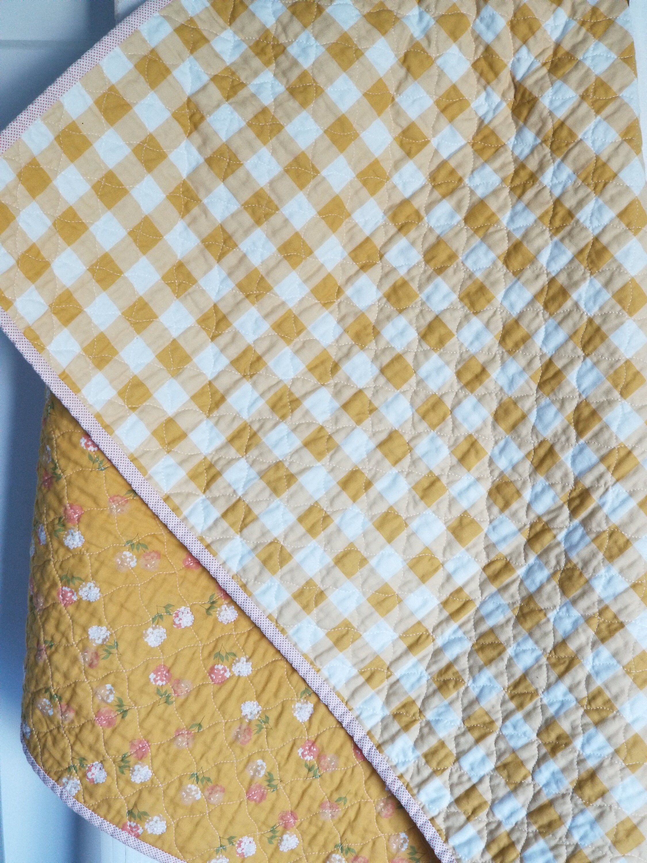 Handmade Whole Cloth Baby Quilt - Etsy