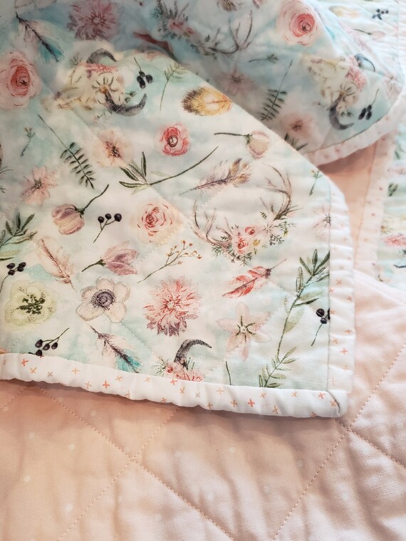 Whole Cloth Baby Quilt | Etsy