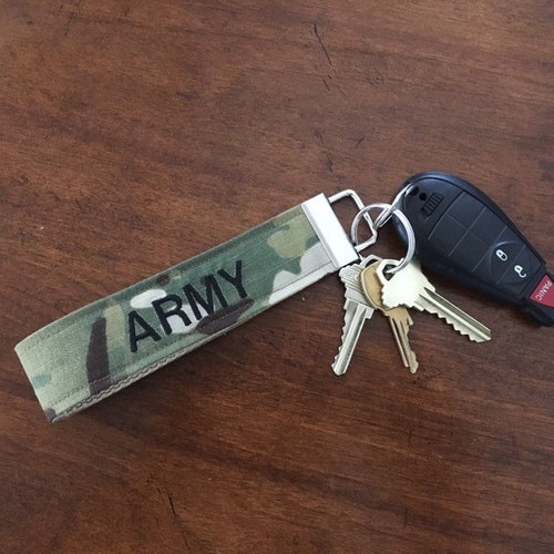 ARMY Personalized Embroidered US Army Keychain/ Wristlet | Etsy