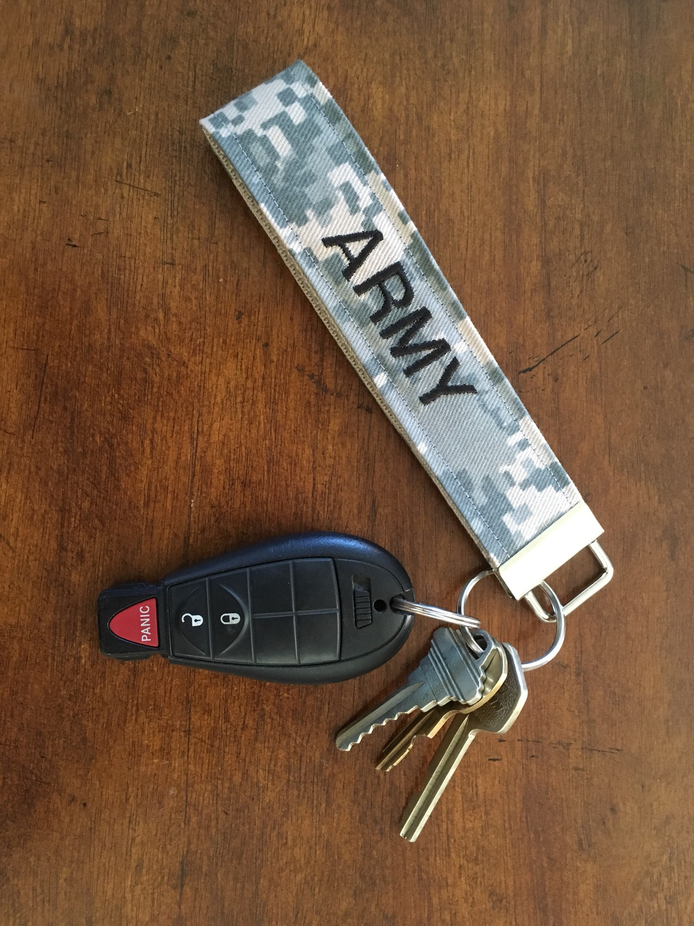 ARMY Personalized Embroidered US Army Keychain/ Wristlet | Etsy