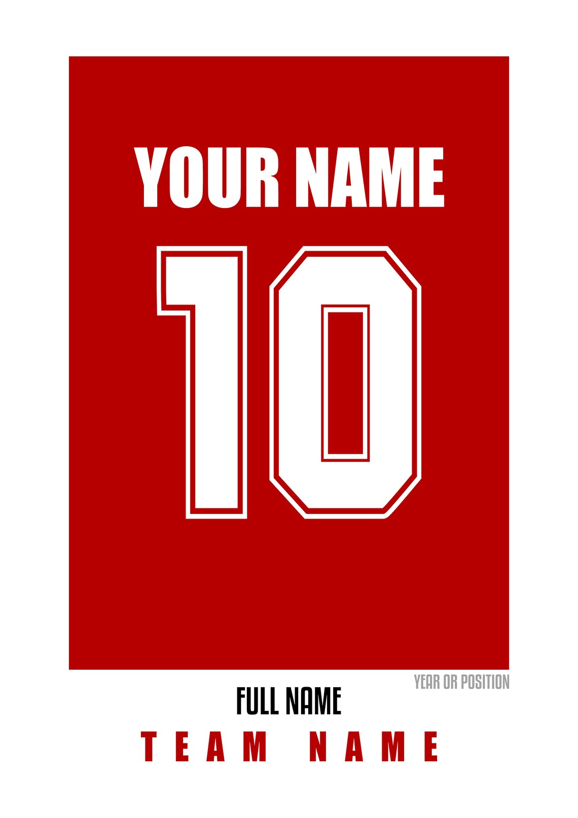 My Custom Football Shirt Print - Etsy
