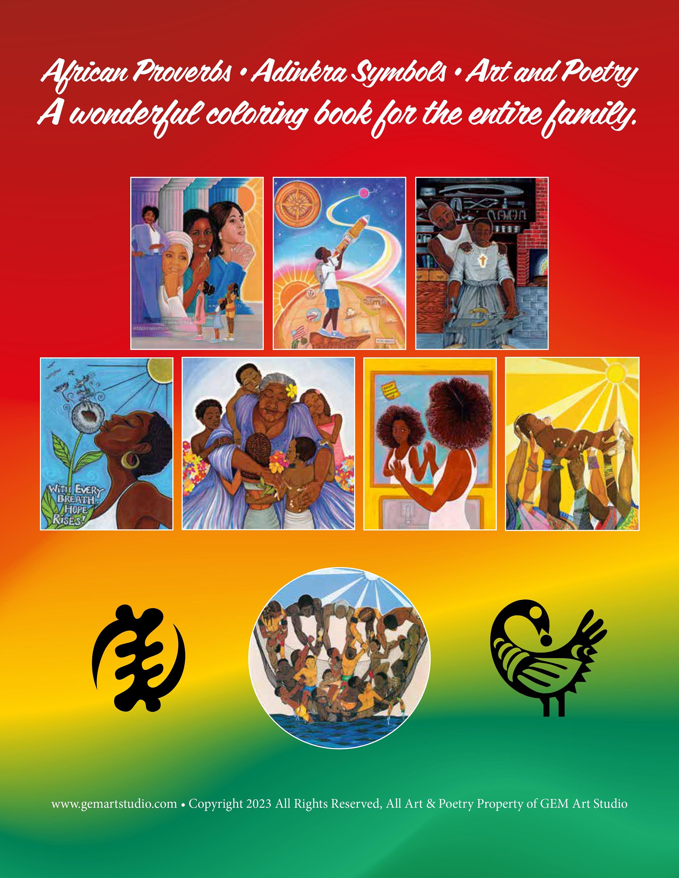 50 Page African Proverbs & Adinkra Symbols Coloring Book - Etsy