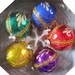 Vintage Hand Painted Glass Christmas Ball Ornaments in Original Box - Etsy