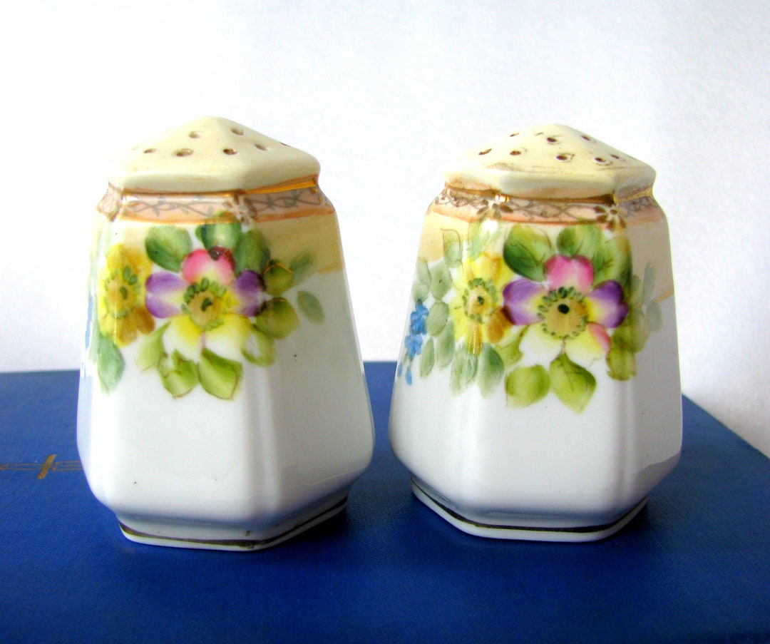 1890s Nippon Hand Painted Primrose Salt and Pepper Shakers in a ...