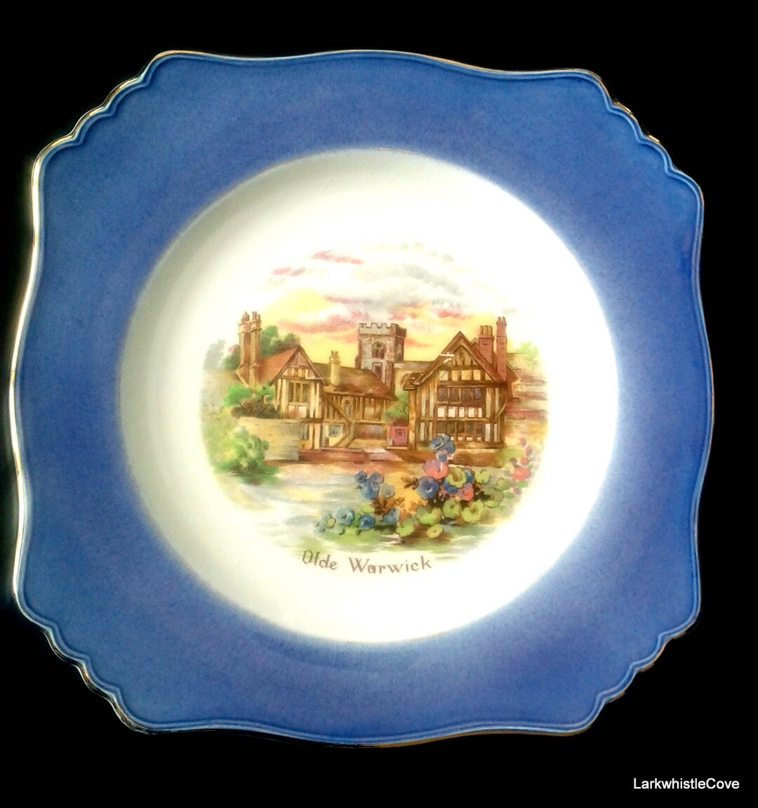 Royal Winton Tudor Village Cake Plate 9 5/8" Circa 1934 - Etsy