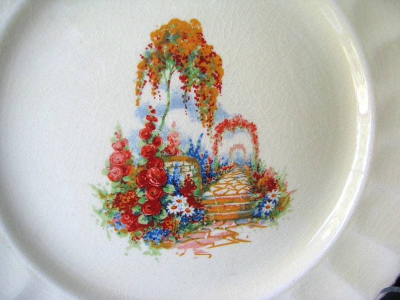 Johnson Brothers Old English Garden Luncheon Plate 8 Antique Sovereign ...