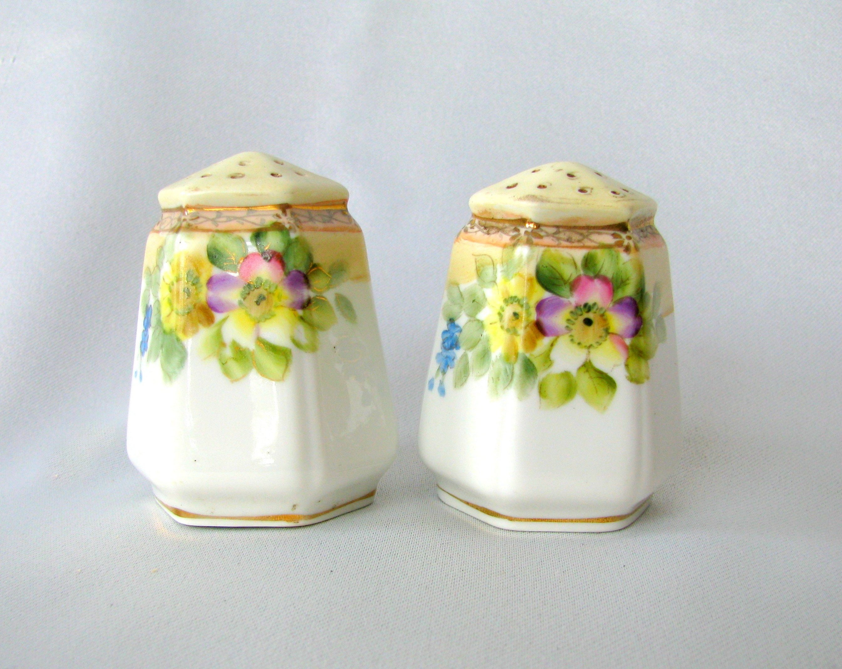 1890s Nippon Hand Painted Primrose Salt and Pepper Shakers in a ...