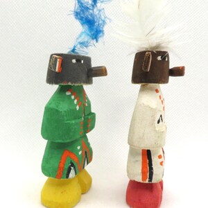 Vintage Kachina Dolls Set of Two Hand Carved Indigenous Figures - Etsy