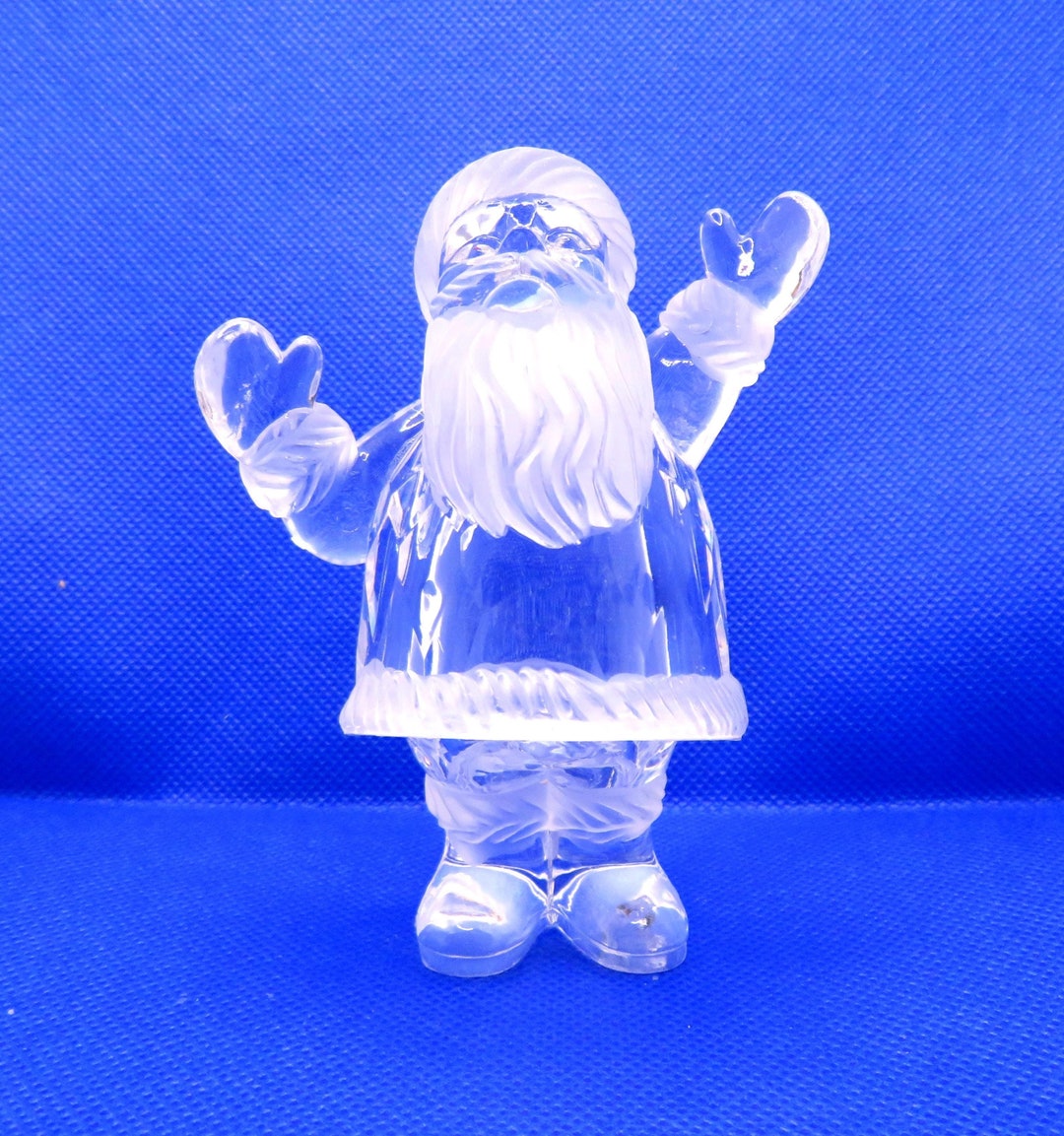 Vintage Clear Acrylic Santa Claus - Etsy