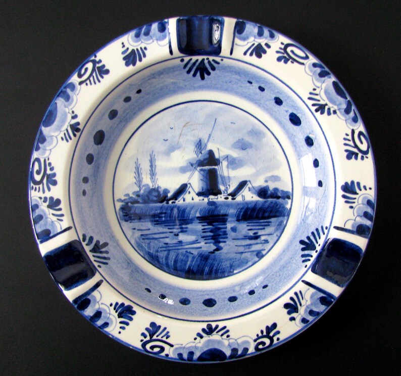 Vintage Delfts Hand Painted Dish Holland Windmill Ash Tray | Etsy