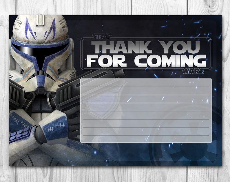 Star Wars Invitation - Clone Wars Invitation - Star Wars Birthday ...