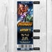 Avengers Infinity War Movie Ticket Invitation Avengers - Etsy