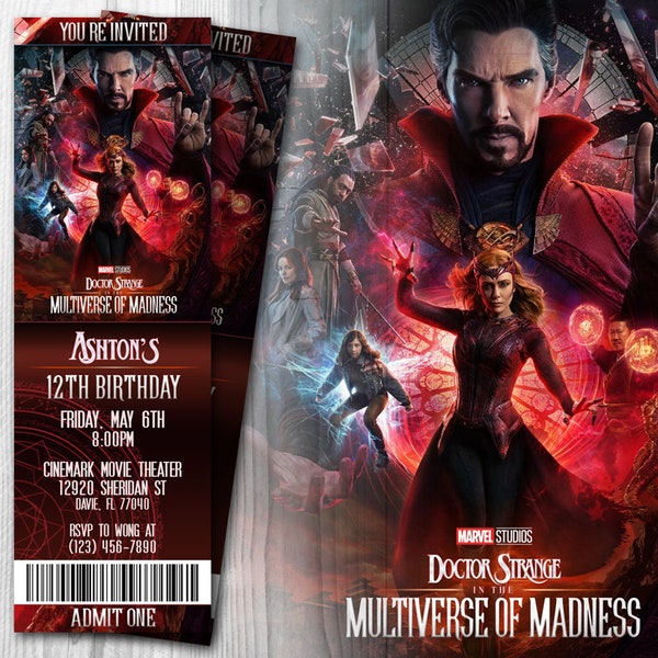 Doctor Strange in the Multiverse of Madness Invitation - Etsy