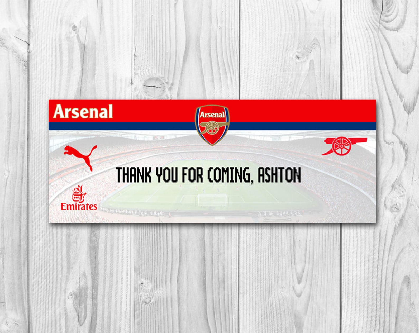 Arsenal Invitations Soccer Invitation Football Invitation - Etsy UK