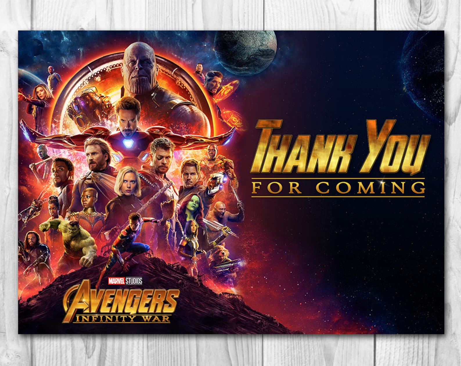 Avengers Infinity War Invitation Avengers Invitation | Etsy