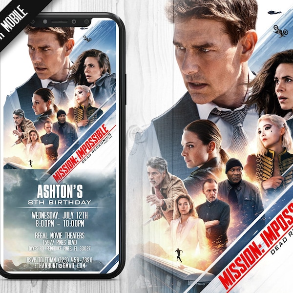 Mission Impossible Invitation - Etsy
