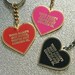 Heart Keychain, Rave Song Keyring, Red Hard Enamel Key Holder, 90s ...