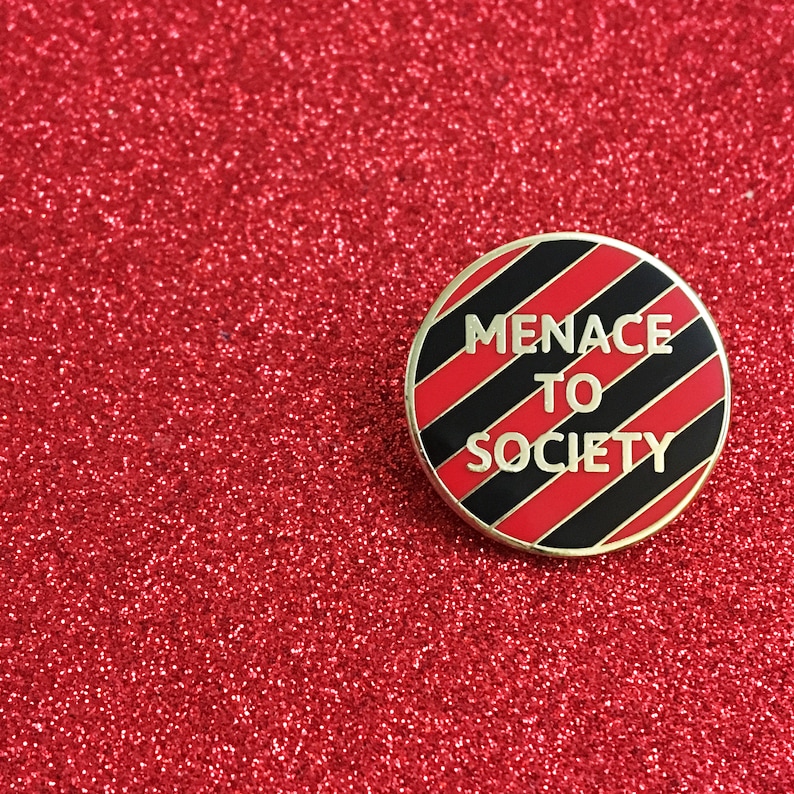 Menace to Society Enamel Pin - Etsy