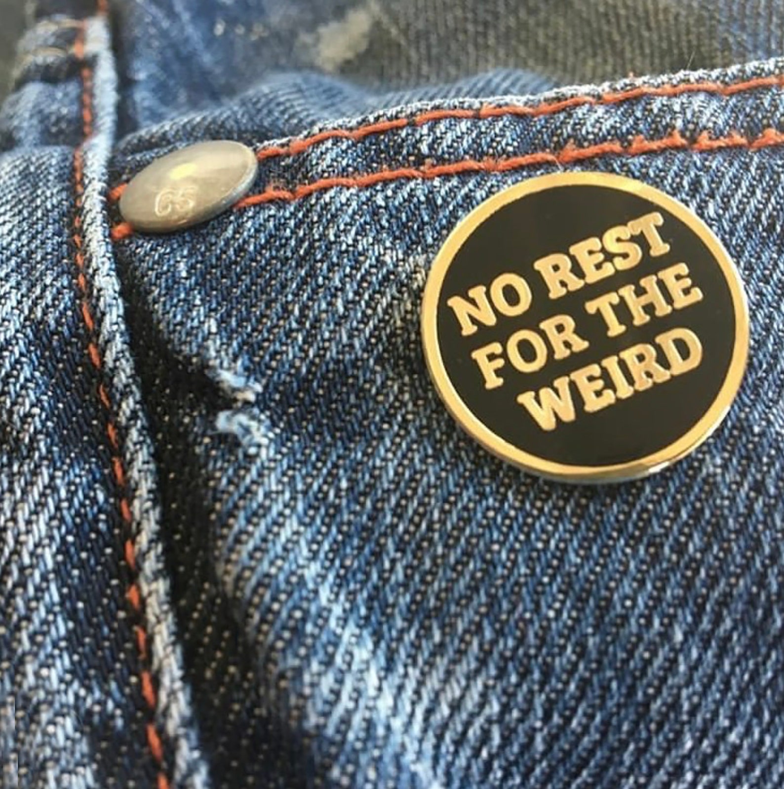 No Rest for the Weird Enamel Pin | Etsy