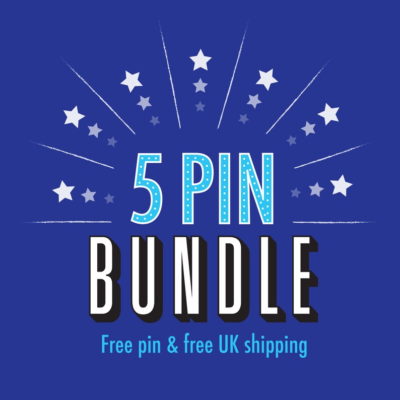 5 Pin Bundle Pack Choose 5 Enamel Pins for the Price of 4 - Etsy