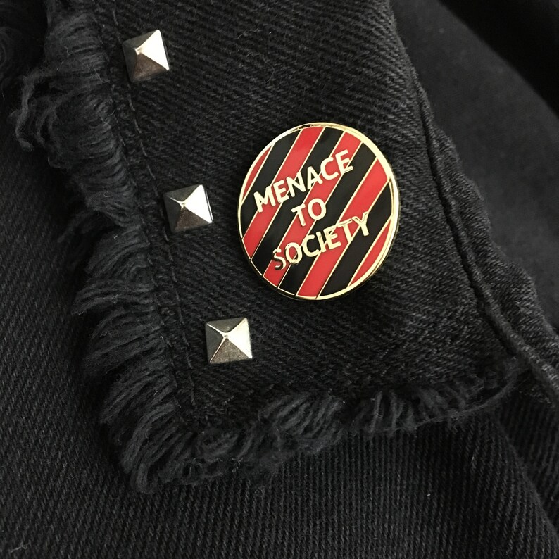 Menace to Society Enamel Pin - Etsy